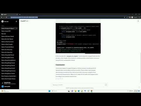 python unsigned to signed