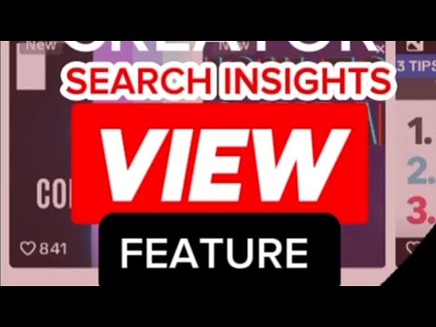 TikTok Creator Search Insights Feature |#howtogoviralontiktok #tiktoktipsandtricks #tiktoknewupdate