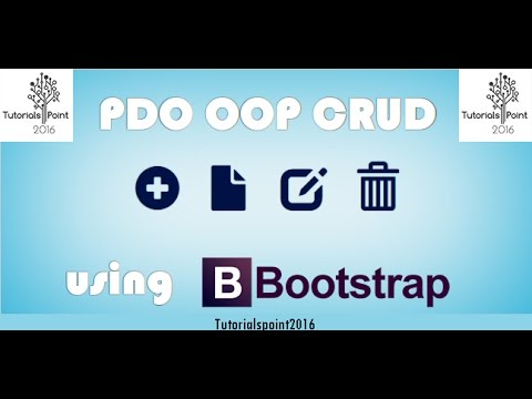 Learn PDO OOP PHP CRUD with Bootstrap 2016 Fetch Data in class | Part 4 - Mind Luster