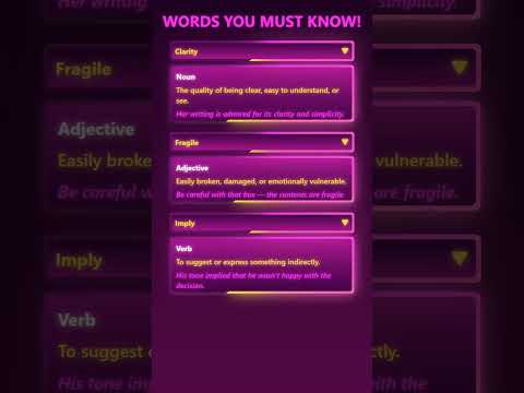 📘 Words you NEED to know — explained fast! #vocabulary #english #words #englishlearning #fyp
