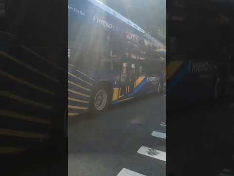 LFS HEV #9680 on the M8 and LFSA #5899 on the M101 LTD Passing Astor Place and 3rd Avenue