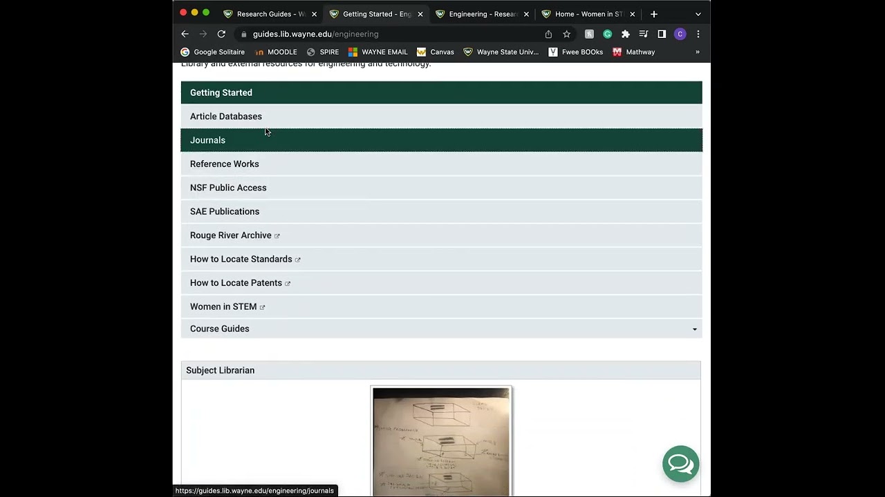 WSU engineering library databases