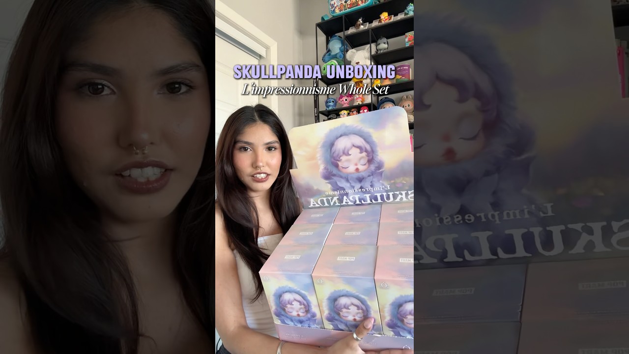 unboxing skullpanda l’impressionnisme whole set 💜 #popmart #skullpanda #blindboxunboxing #blindbox