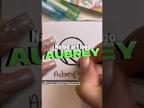 AUBREY NAME ART LOGO AND MEANING #nameartvideo #art #artwork