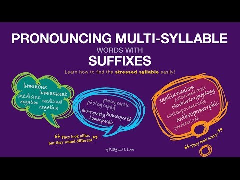 Pronouncing Multi-syllable words with suffixes