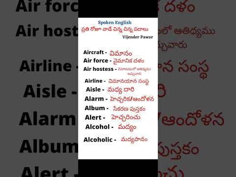 spoken English classes in Telugu | Telugu to English dictionary