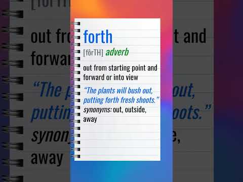 FORTH (C1 Advanced) Learn English Vocabulary