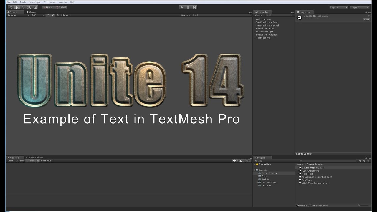 TextMesh Pro - Unite 14 Demo
