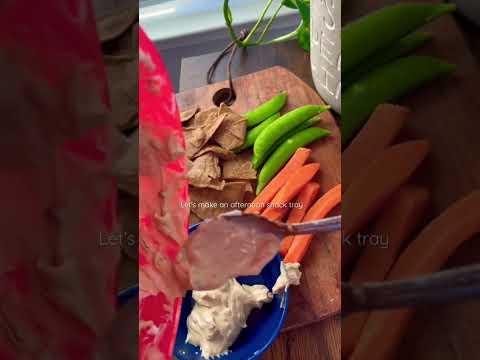 Snack tray! French onion greek yogurt dip, Barnana chips and veggies! π #shorts