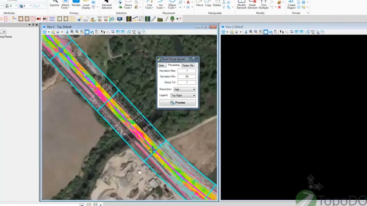 Point Cloud Deviation Overview with TopoDOT