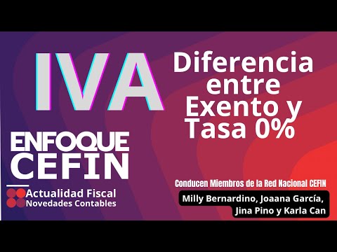 IVA. Diferencia entre Exento y Tasa 0%