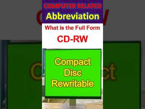 What Is The Full Form Of CD RW (Compact Disc ReWritable) #mcqshorts #shortsgk #computermcq