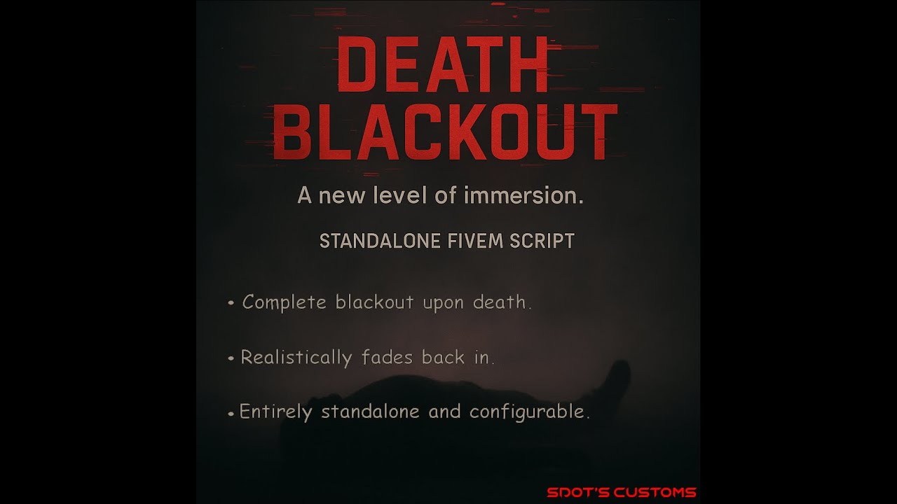 Fivem FREE Script Showcase: Death Blackout (Standalone)