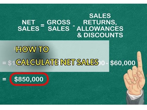 Guide how to calculate net sales