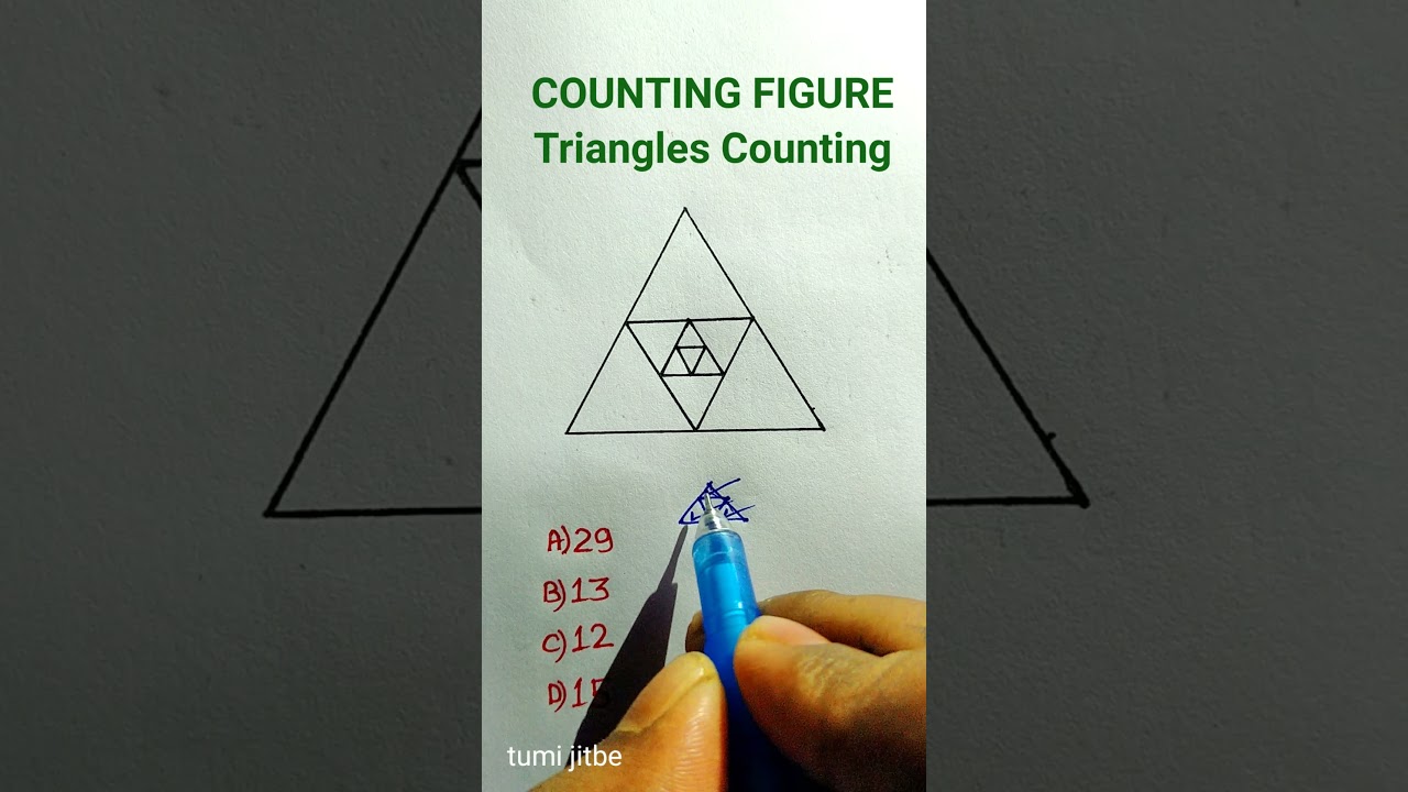 Counting Figures Triangles| Counting Figures Reasoning Shortcuts Tricks| Triangle Counting #shorts