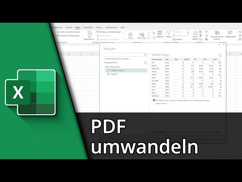 PDF in Excel umwandeln | Excel zu PDF ✅ Tutorial