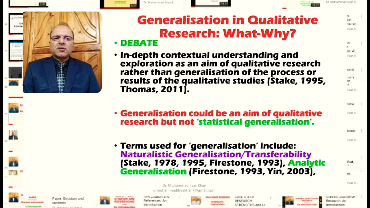 Generalisation in Qualitative Research: What, Why, How?