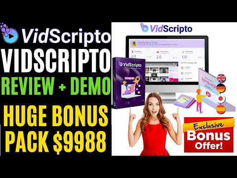 VidScripto Review ⚠️⚠️🎁Don't Buy VidScripto Till You See My Mega Bonus $9988🎁⚠️ VidScripto Bonus ⚠️
