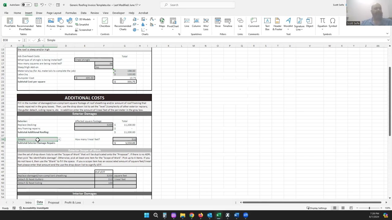 Roofing Invoice Template for Contractors - Easy Invoicing Without Complicated Estimating Software