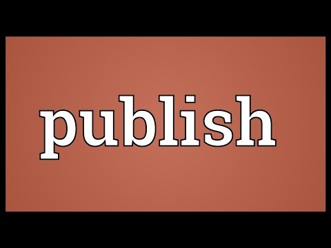 Publish Meaning