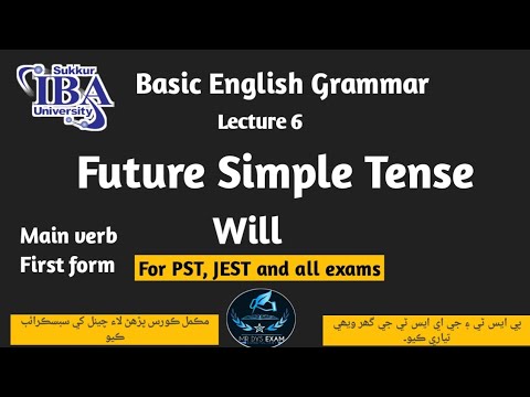 Future Simple Tense Basic English Grammar Urdu/Hindi