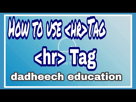 How to use Hr Tag in HTML Language