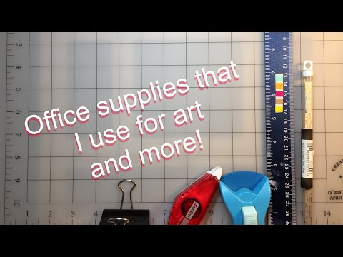 Office supplies as art tools, etc!
