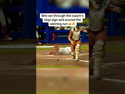 This is The Best Slide I've Ever Seen Im Softball History!
