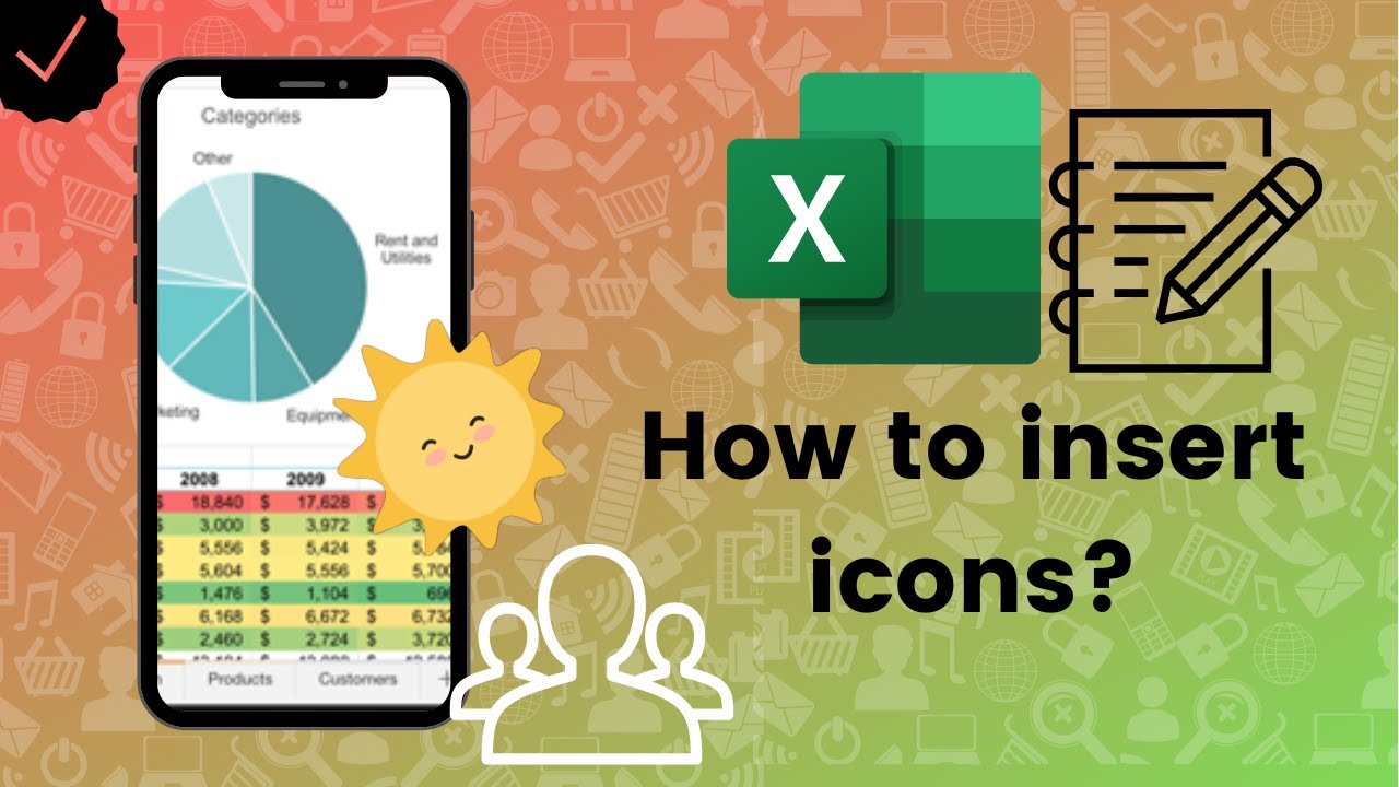 How to insert icons to your Microsoft Excel workbook?