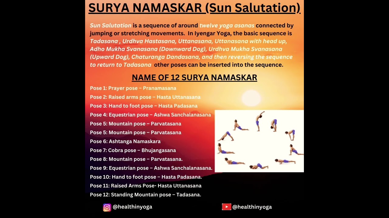 SURYA NAMASKAR (Sun Salutation) #yoga #motivation #pranayama #asana #suryanamaskar