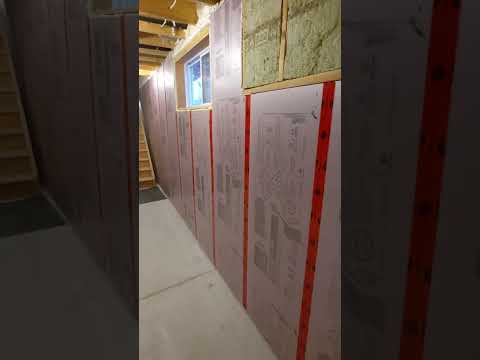 Insulating Basement Foundation #shorts