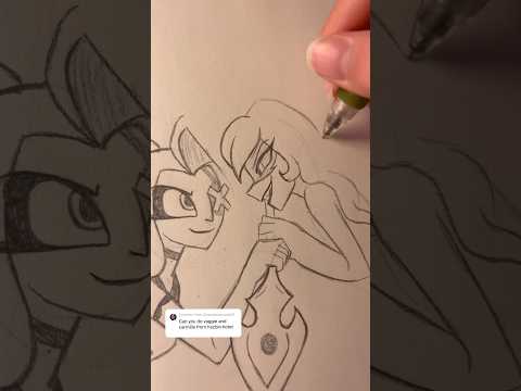 Draw Vaggie and Carmilla #hazbinhotel #vaggie #carmilla #art #drawing #shorts