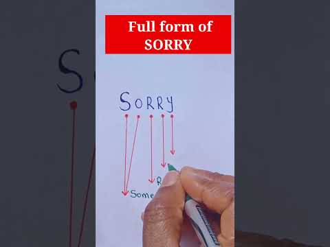 Full form of SORRY.πββοΈπ