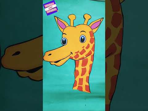 Cute Giraffe Cartoon Face Making With Paper | How Do You Make A cute Giraffe #cuteanimals #shorts