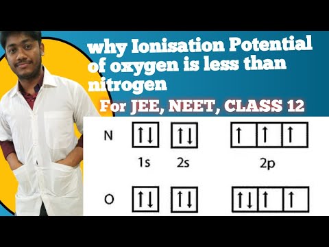 Why The Ionisation Potential Of Oxygen is Less Than Nitrogen.