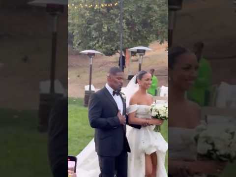 Beautiful moment as Jamie foxx walked his daughter down the aisle. #jamie fox #news #ytshorts