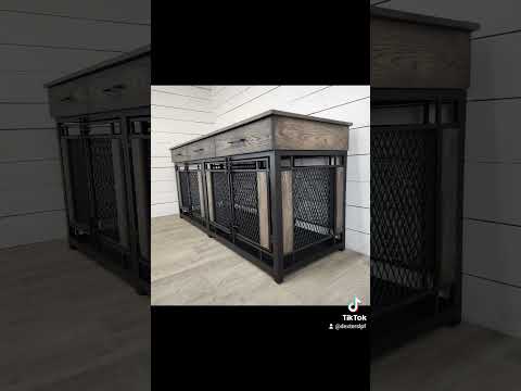 The Raven Large Double Dog Crate Furniture! #furnituredesign #dogcrate