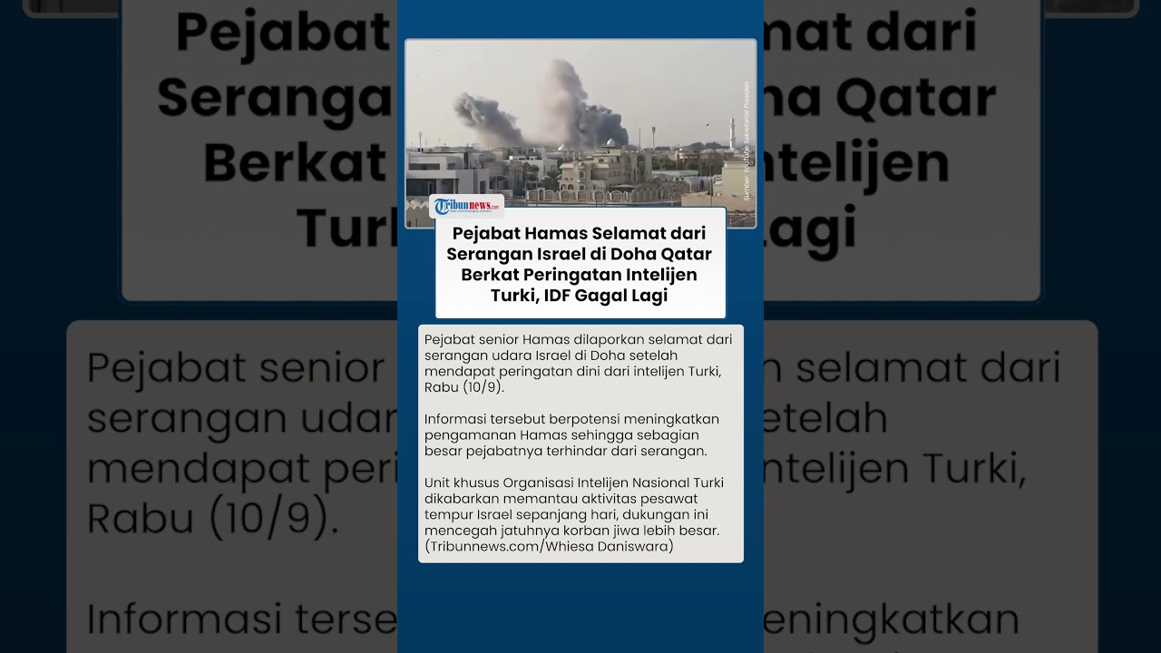 Peringatan Intelijen Turki Selamatkan Pejabat Hamas dari Serangan ...