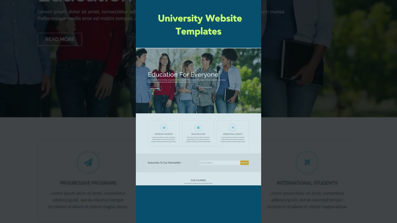 5 Best University Website Templates #educationtemplate #bootstraptemplate