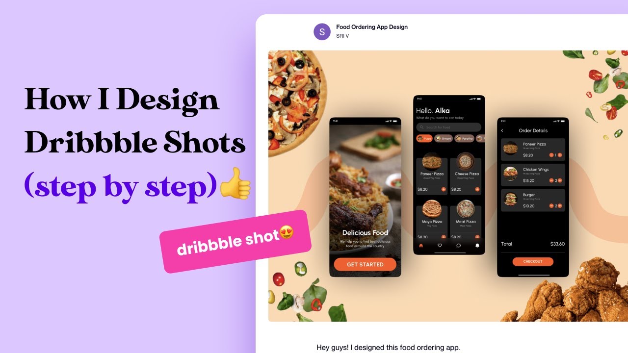 How I design my dribbble shots using figma (step by step)