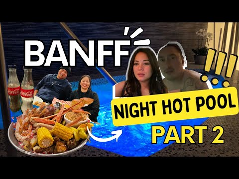 Outdoor Hot Pool Moose Hotel in Banff Alberta | Seafood Dining at Tooloulou's & Melissa's Misteak