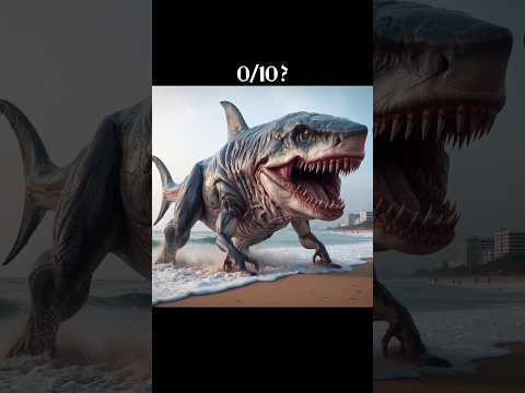 Shark+t-rex #ai #animals #dinosaur #hybrids #shark #trex #edit #shorts