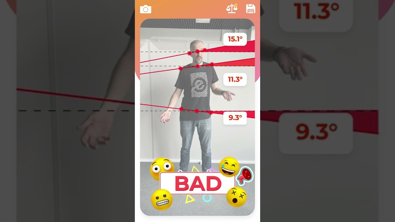 Check your posture with app hUa Posture!