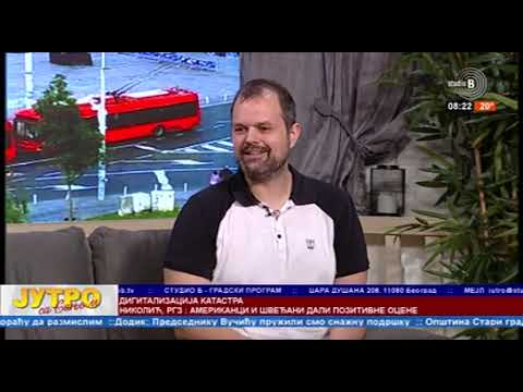 Međunarodna saradnja RGZ-a za unapređenje katastra - Miloš Nikolić na TV Studio B