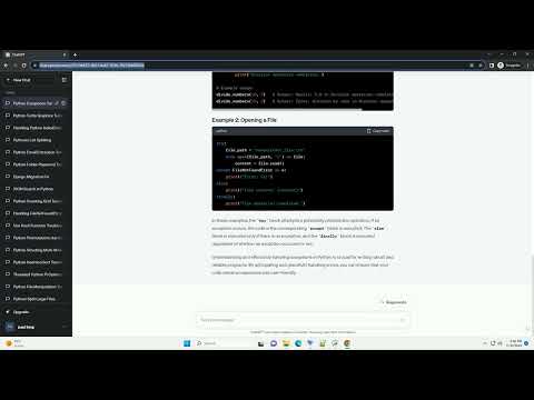 Exceptions in Python