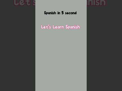 Spanish words in 5 second ππ#shortsfeed #english #spanish #translation #learnspanish