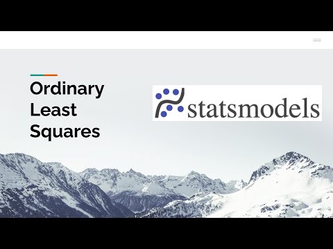 Ordinary Least Squares with statsmodels