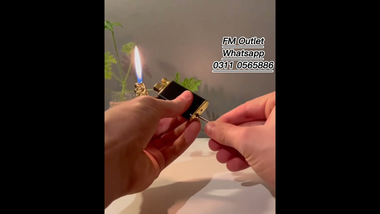 Double Flame Dragon Head Huxury Black and Golden Lighter. Contact on WhatsApp for more details.