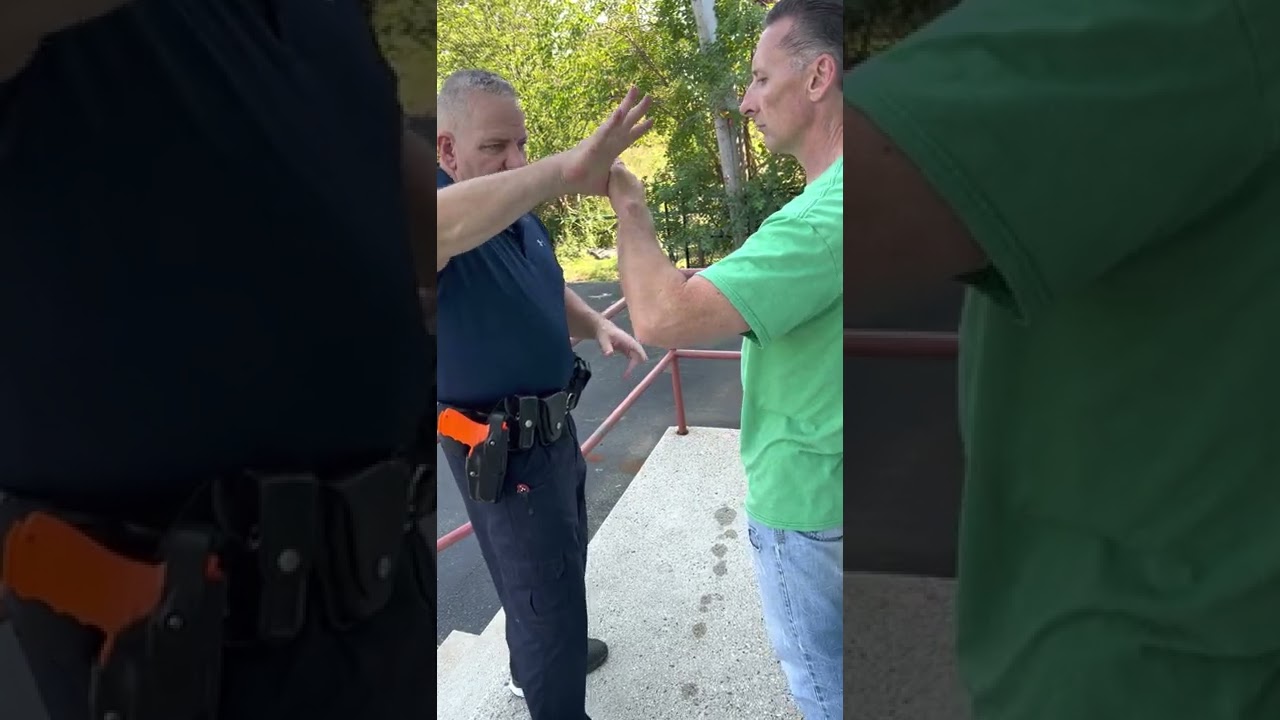 Escorted down stairs explained