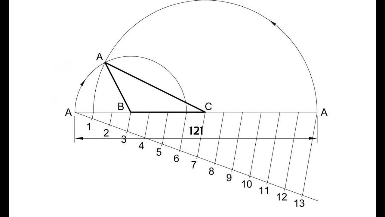 How to draw a triangle when the perimeter is given?  I Technical drawing  I Engineering drawing